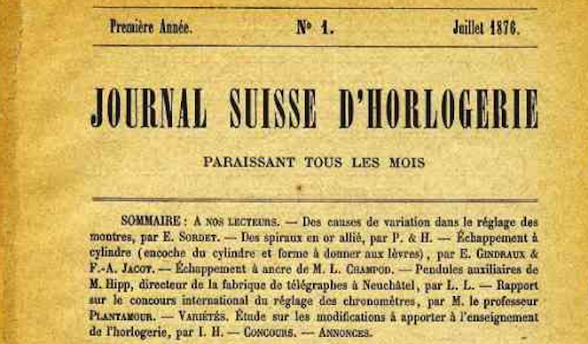 JSH (1876) has acquired all of The Journal Suisse d’Horlogerie's ...
